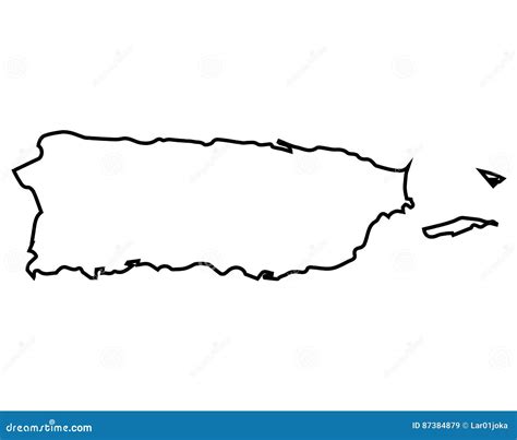 Isolated Puerto Rico Map Stock Vector Illustration Of Clipart 87384879