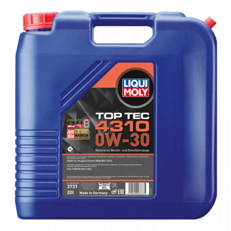 Liqui Moly Top Tec 4310 0W-30 - Oak Road Motor Factors