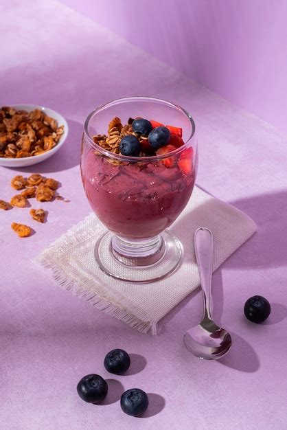 Free Photo Tasty Cup Of Brazilian Dessert With Strawberries
