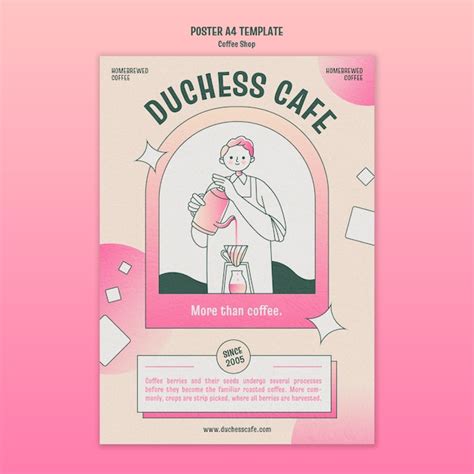 커피 숍 포스터 템플릿 무료 Psd 파일