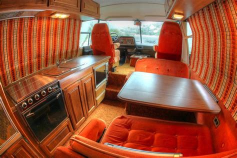Gmc Scobby Doo Mobile Interior With Red Seats And Wood Trimmings 1962