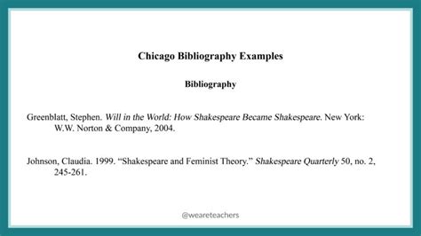Bibliography Format