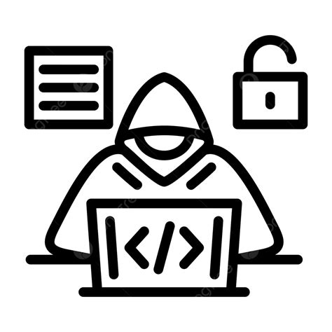 Code Hacker Line Icon Vector Code Hacker Icon Code Computer Png And
