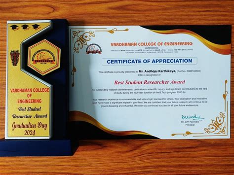 Karthikeya Andhoju On Linkedin Graduation Computerscience Engineering Research Achievement