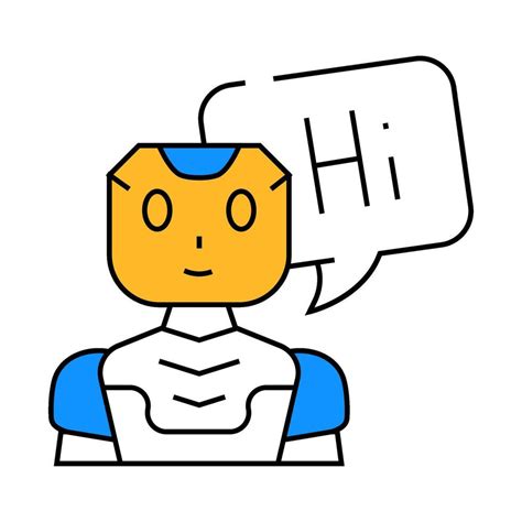 Assistant Chat Bot Icon Color Illustration Vector Art At Vecteezy