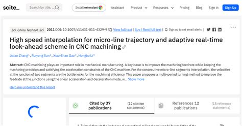 High Speed Interpolation For Micro Line Trajectory And Adaptive Real Time Look Ahead Scheme In