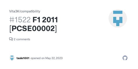 F1 2011 Pcse00002 · Issue 1522 · Vita3kcompatibility · Github