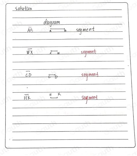 Solved Learning Task 2 Direction Given The Lines Below Illustrate The Following Segments And