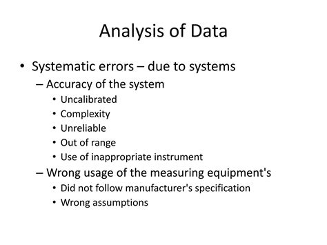 Measurements Sample Conversion Problems And Errors Pptx
