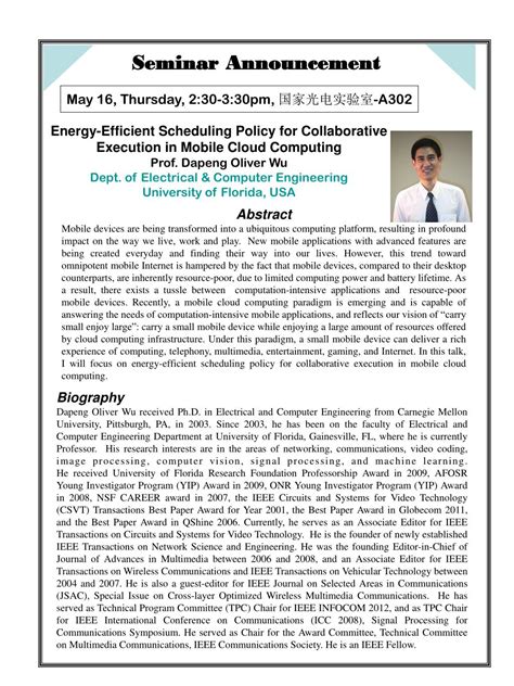 Ppt Energy Efficient Scheduling Policy For Collaborative Execution In Mobile Cloud Computing