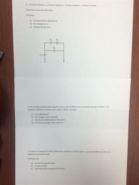 Solved C Micro Farads C Micro Farads C Micro Chegg