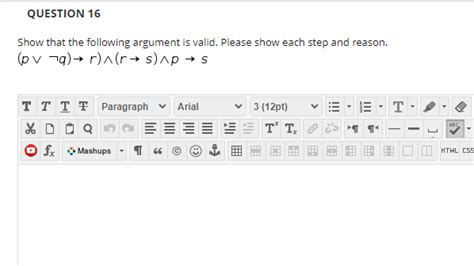 Solved QUESTION Show That The Following Argument Is Chegg Com