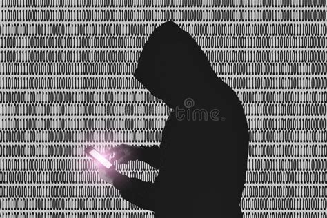 Man In Hoodie Is Hacking Personal Data On Green Background Information Security Virtual Virus