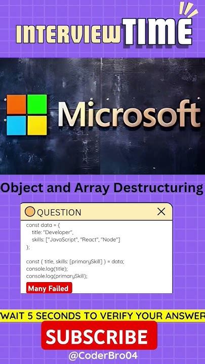 Microsoft Interview Questions Help You To Crack Your Js Interview