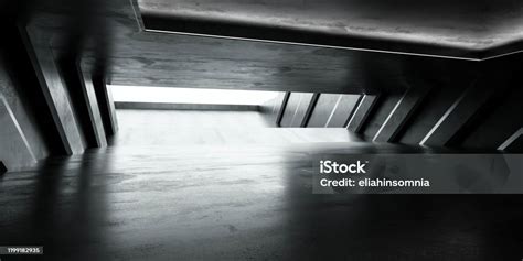 일광 산업 그런 지 콘크리트 배경 3d 렌더링 일러스트와 지하 콘크리트 지하실 0명에 대한 스톡 사진 및 기타 이미지 0명 건축 공란 Istock