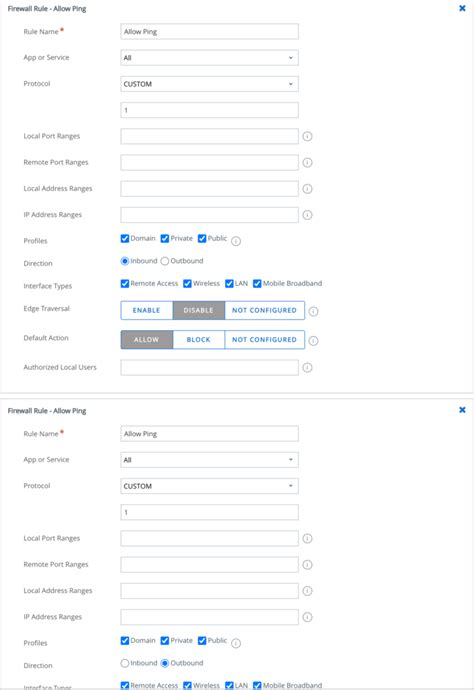 KB Windows Firewall Profile Digital Workspace
