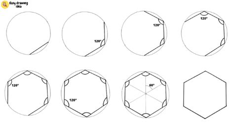 How To Draw A Hexagon Step By Step Hand Of Art