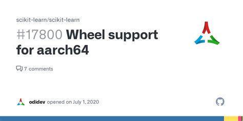 Wheel Support For Aarch64 · Issue 17800 · Scikit Learnscikit Learn