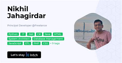 Nikhil Jahagirdar Principal Developer Freelance Intch
