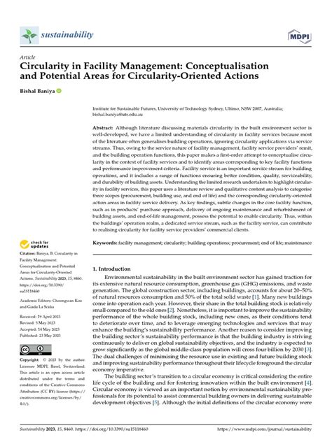 Circularity In Facility Management Pdf