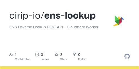 Github Cirip Ioens Lookup Ens Reverse Lookup Rest Api Cloudflare Worker