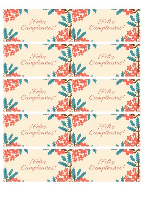 Etiquetas Cumpleaños Pdf