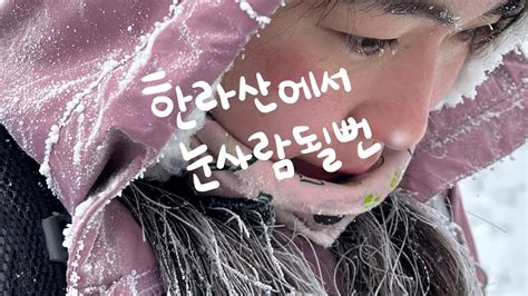 12월 한라산🏔️오르던 중간에 통제가 되어버린😮‍💨 성판악 관음사 등린이 도전기🐰브이로그 세로로그 Youtube