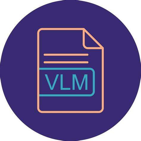 Vlm File Format Line Two Color Circle Icon 43447161 Vector Art At Vecteezy