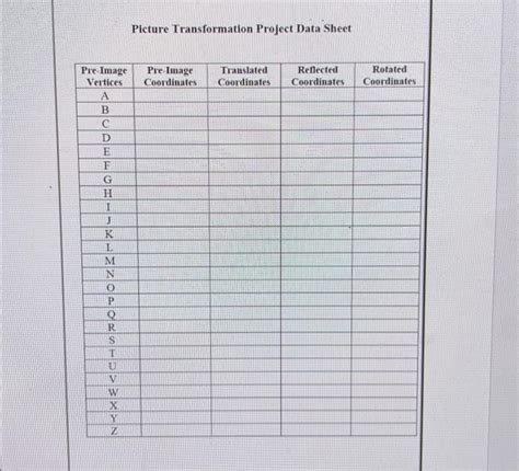 Solved Picture Transformation Project Our Guidelines For You