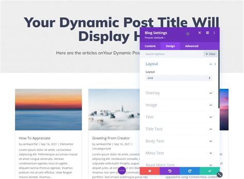 how to display divi archive page in a masonry layout codewatchers