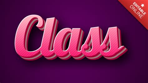 Class Text Effect Generator Class Text Effect Generator