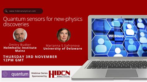 Webinar Quantum Sensors For New Physics Discoveries
