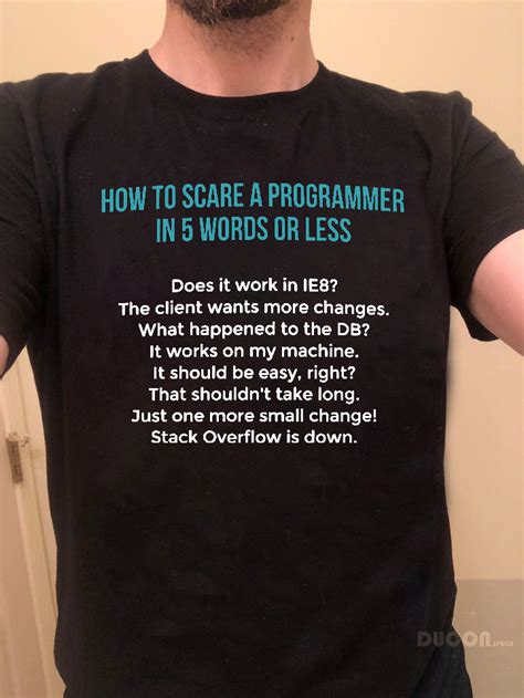 Duconspace On Twitter Order Here Duconspacehow To Scare A Programmer In 5 Words Or
