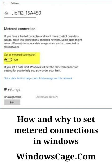 Set Metered Connections In Windows