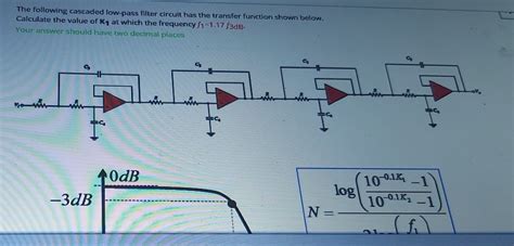 the following cascaded low pass filter circuit has