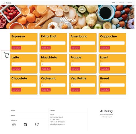 github joyeshshrestha jo bakery ecommerce website bakery website using html css js and php