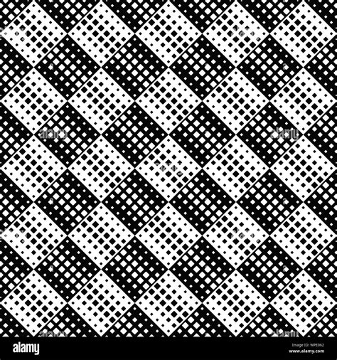 Monochrome Geometrical Seamless Diagonal Square Pattern Background Abstract Vector Graphic