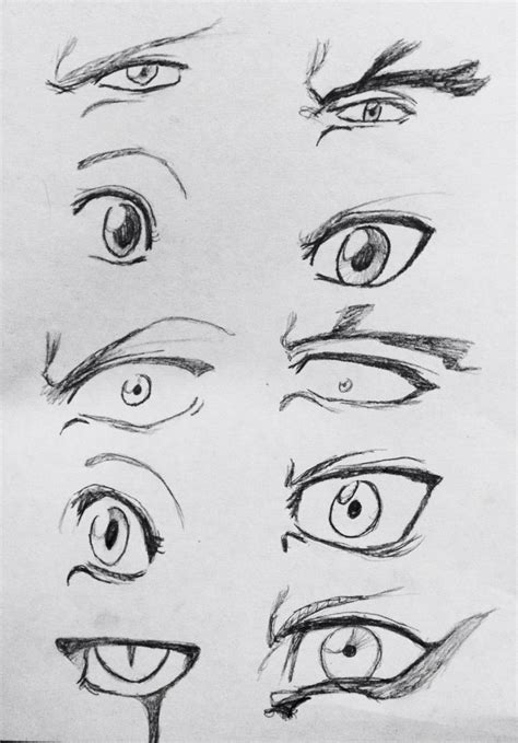 Как нарисовать глаза аниме поэтапно парня Фотоподборки 1