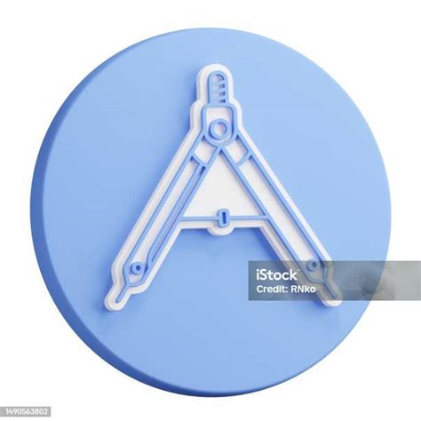 드로잉 나침반의 3d 렌더링 스케치를 위한 구분선 엔지니어 및 디자이너 도구 흰색 배경에 격리된 사실적인 파란색 흰색 그림 3차원 형태에 대한 스톡 사진 및 기타 이미지