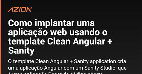 Como Implantar Uma Aplicação Web Usando O Template Clean Angular