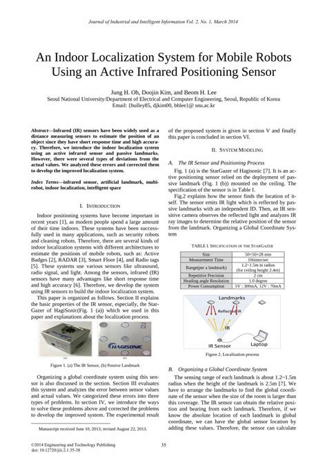 Pdf An Indoor Localization System For Mobile Robots Using · Pdf