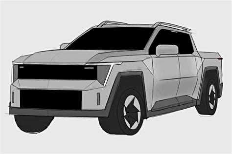 기아 픽업트럭 타스만 새로운 얼굴 담아낸 예상도 등장