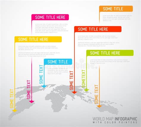 World Map With Pointer Marks Stock Illustration Illustration Of Drop Light 44294834