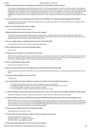 Interview Questions Oracle Faq PDF