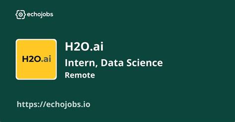 H2oai Is Hiring Intern Data Science Remote React Machine Learning Javascript Python Git