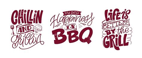 그릴과 바베큐에 대한 귀여운 손으로 그린 낙서 글자 티셔츠 머그잔 프린트 엽서용 레터링 T 셔츠에 대한 스톡 벡터 아트 및 기타 이미지 Istock