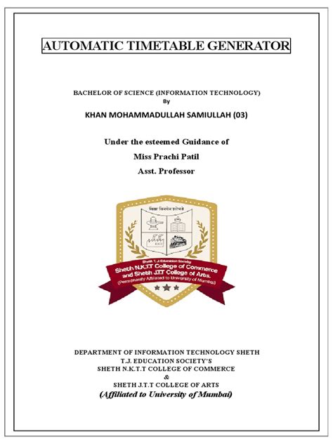 automatic timetable generator pdf computing information science