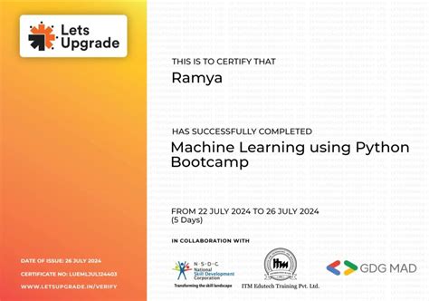 ramya s on linkedin letsupgrade machinelearning learning bootcamp