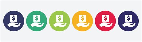Conjunto De Iconos De Dinero Dólar Vector Premium