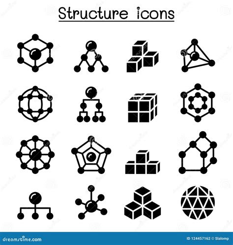 Dna Structure Icon Set Structure Molecule And Cell Chromosome Genetic Engineering Vector